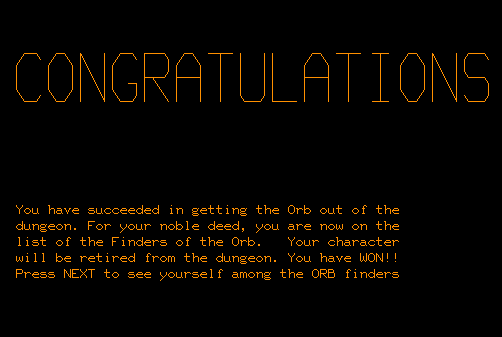 Screenshot of dnd (Terminal, 1975) - MobyGames