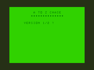 A–Z Chase (1982) - MobyGames