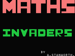 Screenshot of Maths Invaders (MSX, 1984) - MobyGames