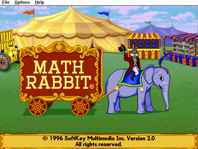 Screenshot of Math Rabbit Deluxe (Windows 16-bit, 1993) - MobyGames