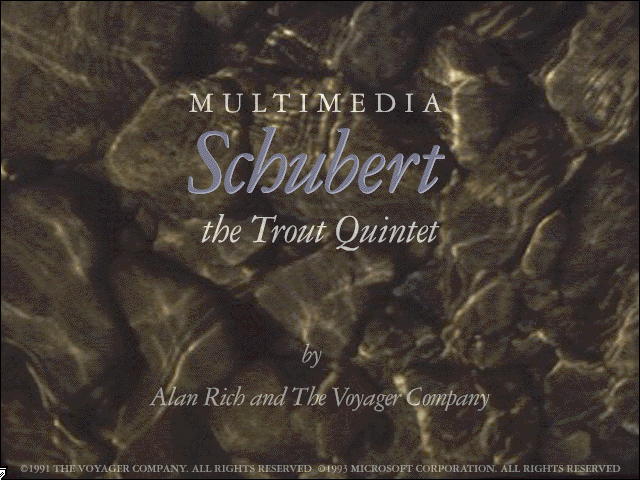 Microsoft Multimedia Schubert: The Trout Quintet (1993) - MobyGames