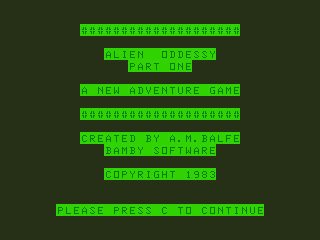 Alien Oddessy (1983) - MobyGames