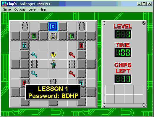 Screenshot of Chip's Challenge (Windows 16-bit, 1989) - MobyGames