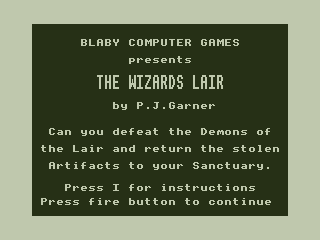 The Wizard's Lair (1985) - MobyGames