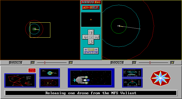 Screenshot of The Starship Commander's Tactical Battle Simulator (DOS ...
