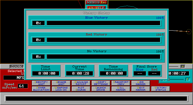 Screenshot of The Starship Commander's Tactical Battle Simulator (DOS ...