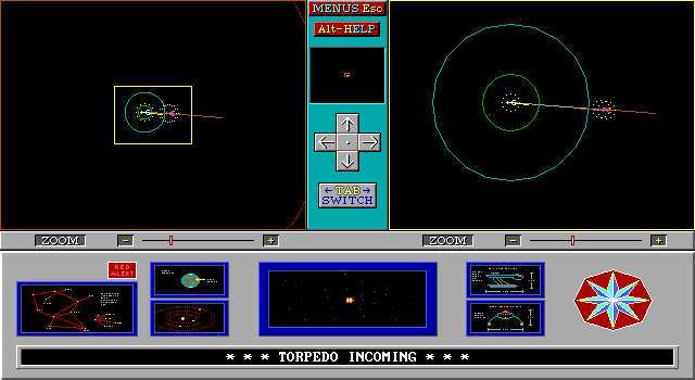 Screenshot of The Starship Commander's Tactical Battle Simulator (DOS, 1993) - MobyGames