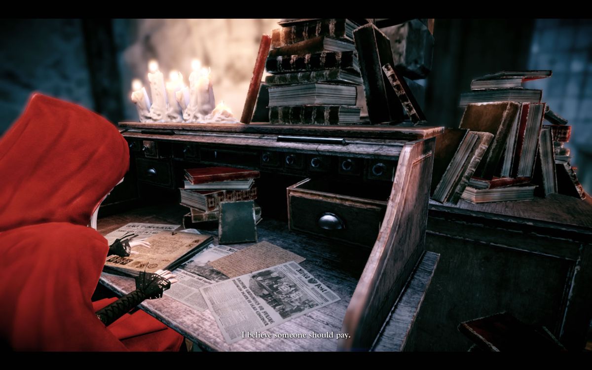 Screenshot of Woolfe: The Red Hood Diaries (Windows, 2015) - MobyGames