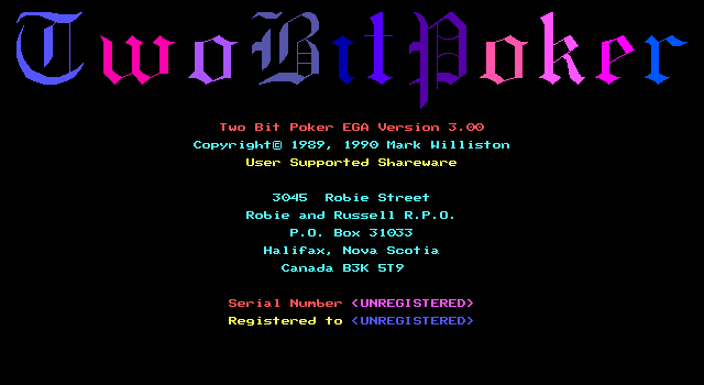 Two Bit Poker (1989) - MobyGames