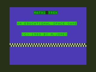 Maths-Trek (1983) - MobyGames