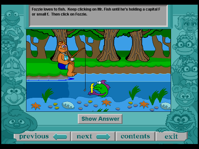 Screenshot of Muppet Kids: Volume 1 - Letters: Capital & Small (Windows 3.x, 1999) - MobyGames