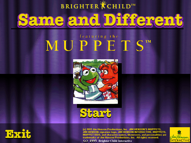 Muppet Kids: Volume 5 - Same and Different (1999) - MobyGames
