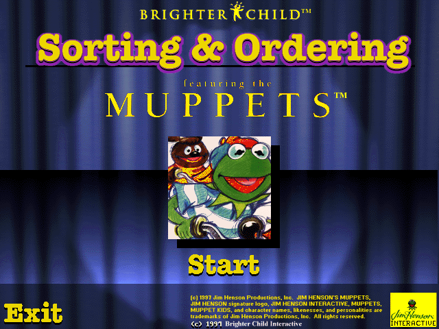 Muppet Kids: Volume 6 - Sorting and Ordering (1999) - MobyGames