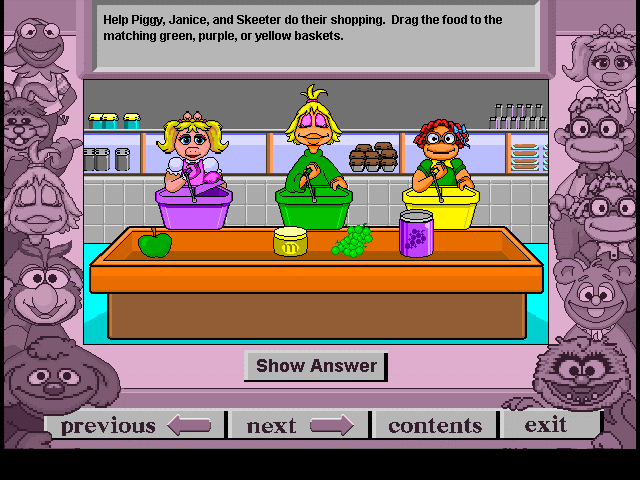 Screenshot of Muppet Kids: Volume 6 - Sorting and Ordering (Windows 3.x, 1999) - MobyGames