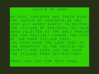 Castle of Doom (1986) - MobyGames