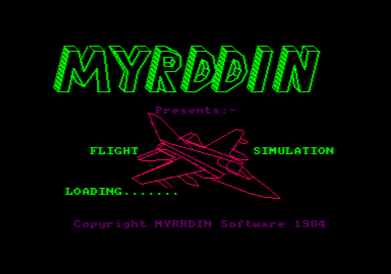 Myrddin Flight Simulation (1984) - MobyGames
