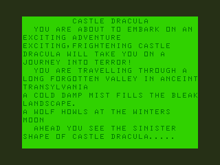 Castle Dracula (1983) - MobyGames