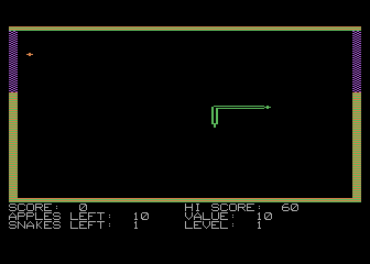 Screenshot of Snake Byte (Atari 8-bit, 1982) - MobyGames