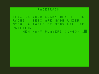 Racetrack (1982) - MobyGames