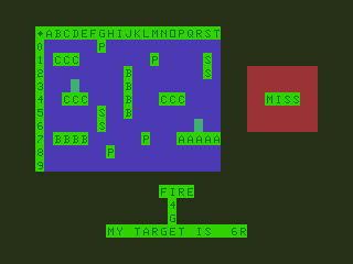 Screenshot of Convoy (TRS-80 CoCo, 1982) - MobyGames