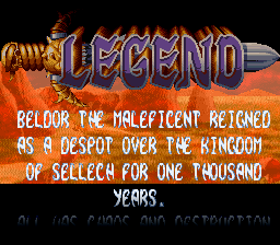 Screenshot of Legend (SNES, 1993) - MobyGames