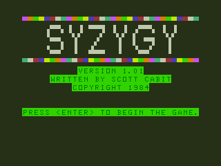 Syzygy (1984) - MobyGames