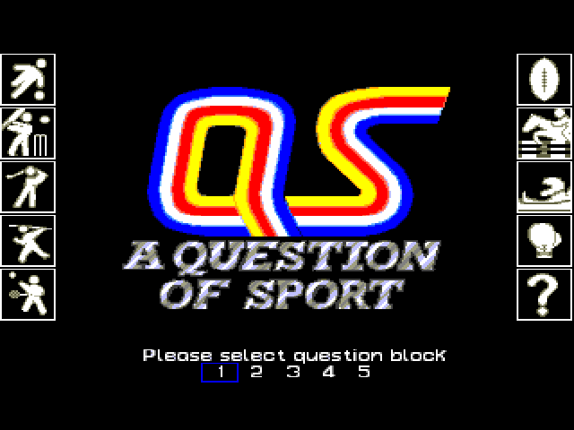 Screenshot of A Question of Sport (Amiga, 1988) - MobyGames