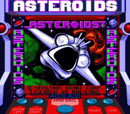 Screenshot of Arcade Classic 1: Asteroids / Missile Command (Game Boy, 1995) - MobyGames