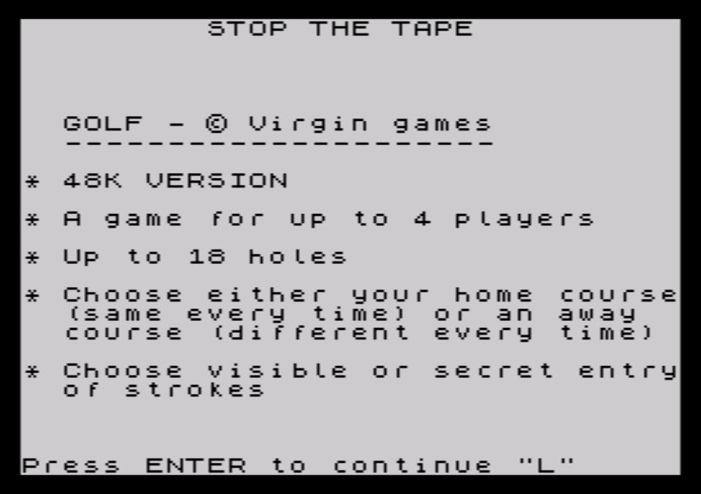 Golf (1983) - MobyGames