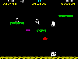 Screenshot of Jetpac (ZX Spectrum, 1983) - MobyGames