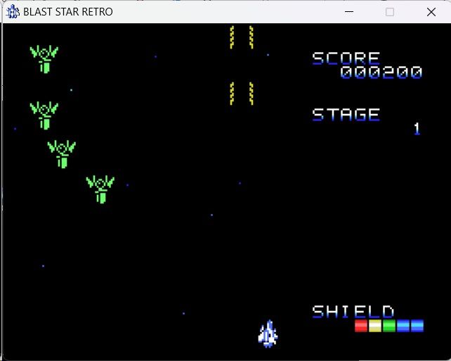 Screenshot of Blast Star Retro (Windows, 2012) - MobyGames