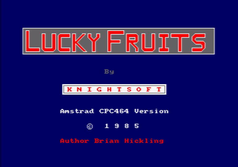 Lucky Fruits (1985) - MobyGames