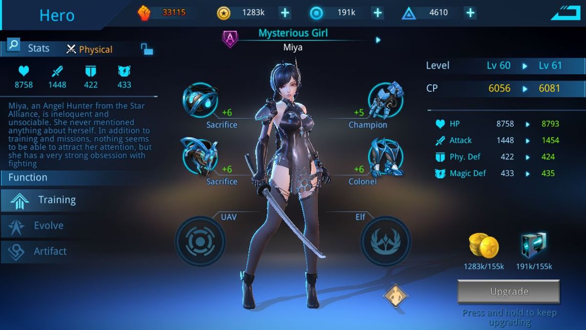 Angel Legion: DLC Cute Kitty (Blue) screenshots - MobyGames