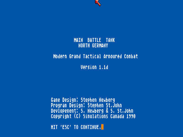 Main Battle Tank: North Germany (1990) - MobyGames