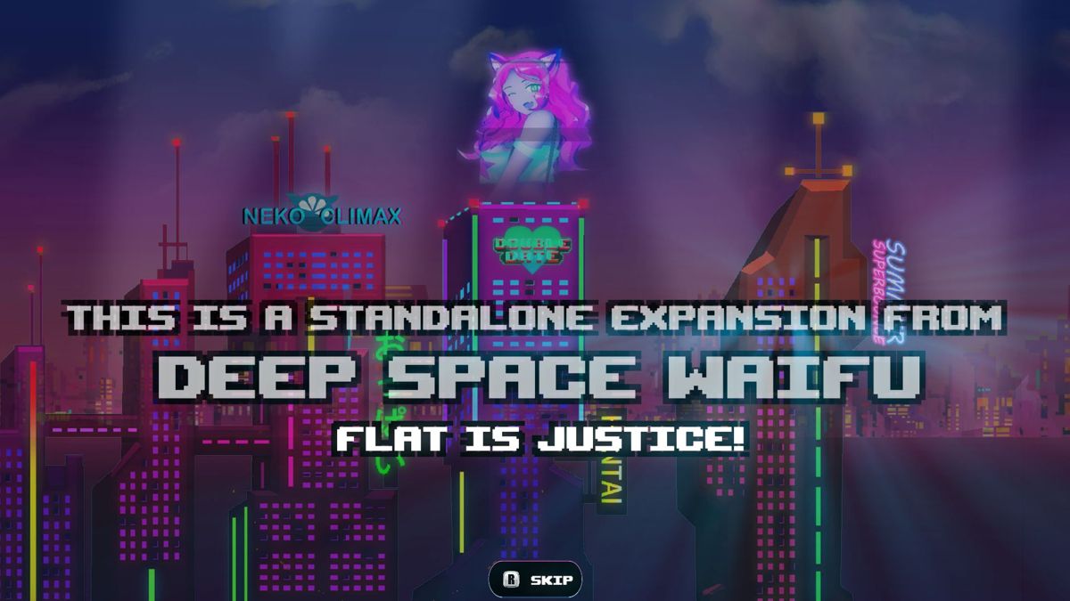 Screenshot of Deep Space Waifu: Flat Justice (Windows, 2017) - MobyGames