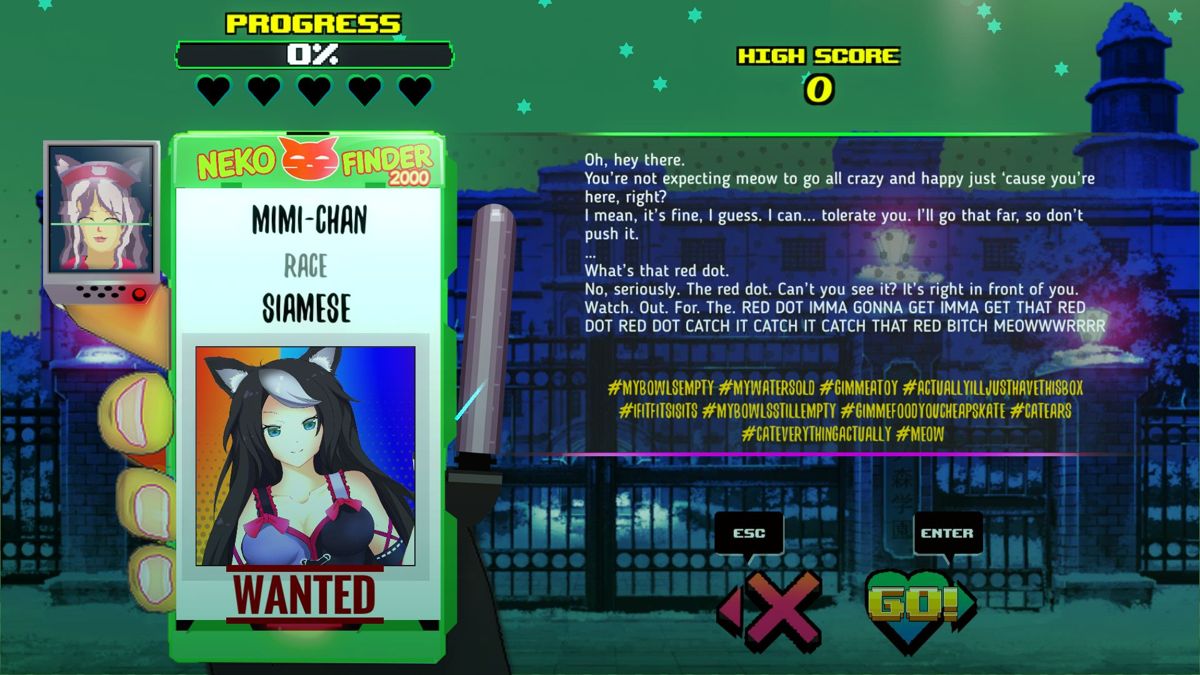 Screenshot of Deep Space Waifu: Nekomimi (Windows, 2018) - MobyGames