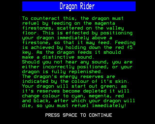 Dragon Rider (1983) - MobyGames