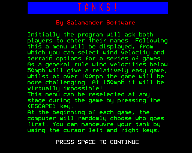Tanks! (1983) - MobyGames