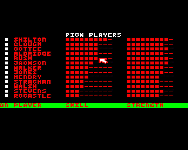 Screenshot of Superior Soccer (BBC Micro, 1989) - MobyGames