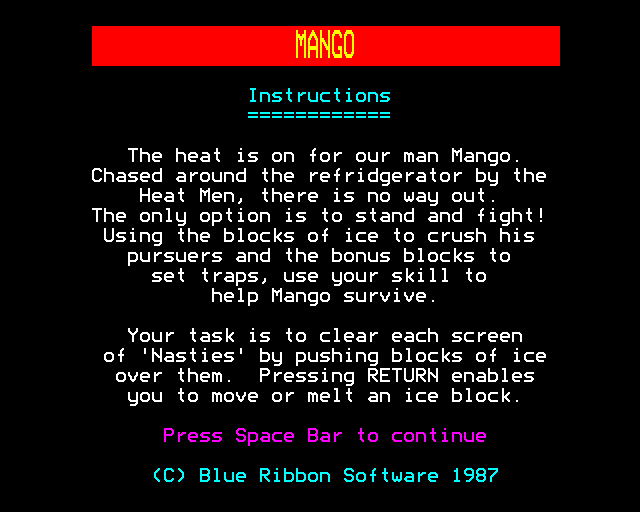 Mango (1987) - MobyGames