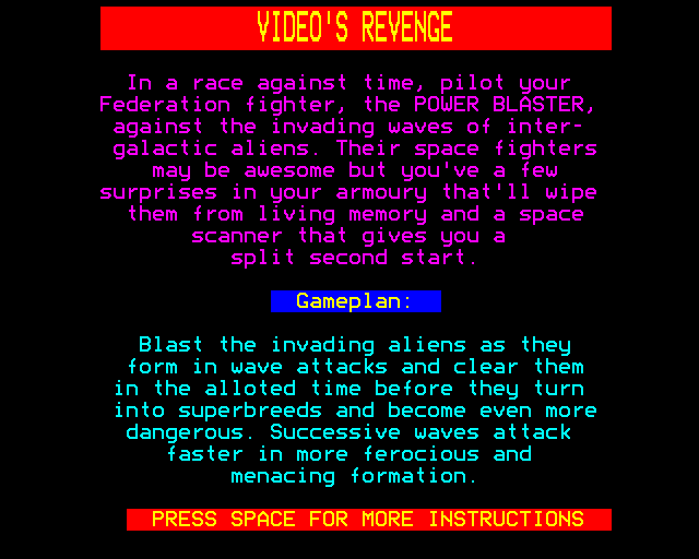 Video's Revenge (1985) - MobyGames