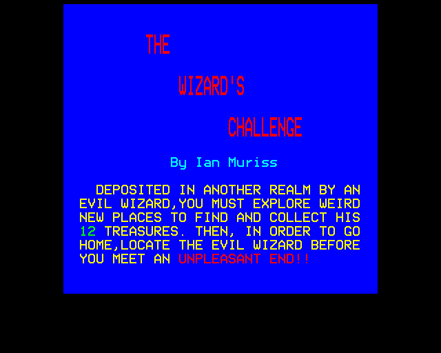 The Wizard's Challenge (1983) - MobyGames