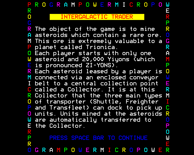 Intergalactic Trader (1983) - MobyGames