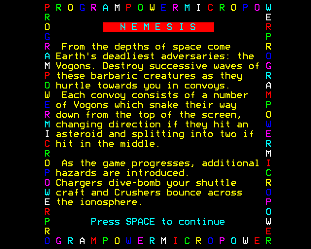 Nemesis (1983) - MobyGames