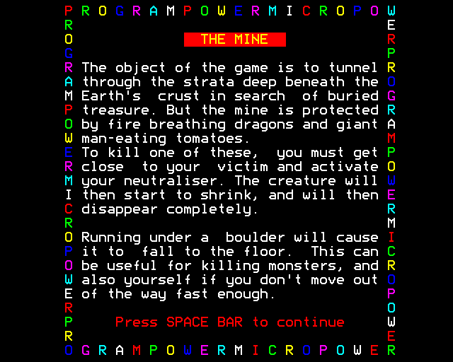 The Mine (1983) - MobyGames