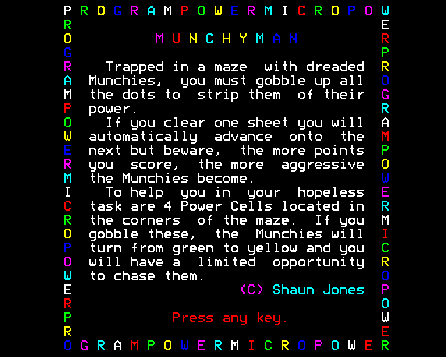 Munchyman (1982) - MobyGames