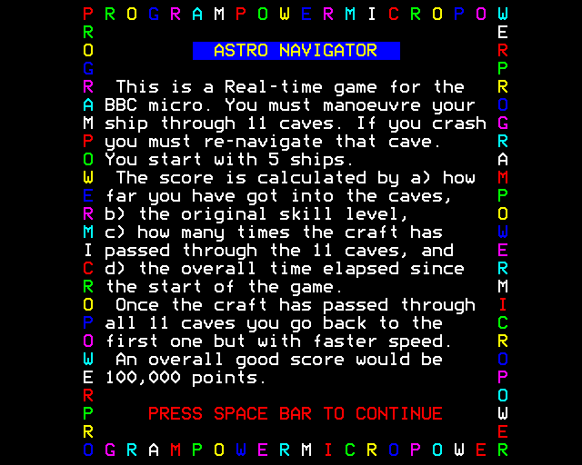 Astro Navigator (1982) - MobyGames