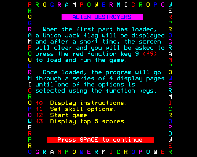 Alien Destroyers (1982) - MobyGames