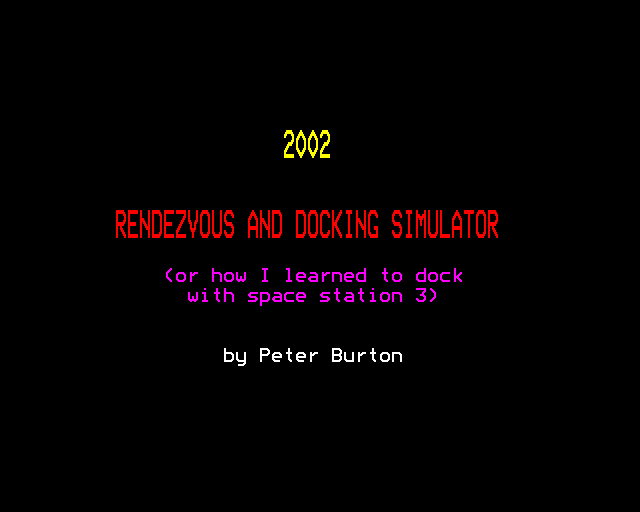 Screenshot of 2002 (BBC Micro, 1984) - MobyGames