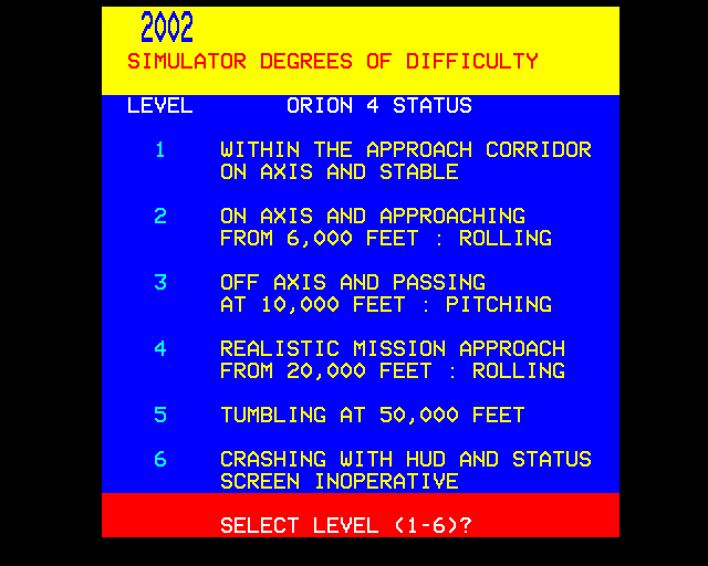 Screenshot of 2002 (BBC Micro, 1984) - MobyGames